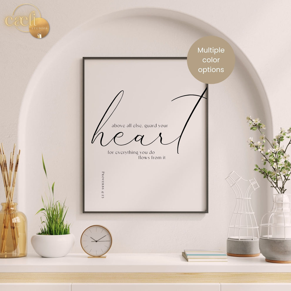 Guard Your Heart - Proverbs 4:23 | Wall Art – Surrender Gifts