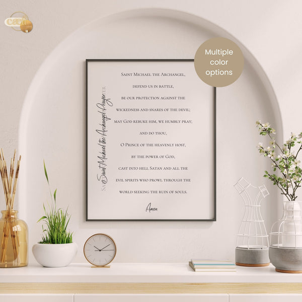 St. Michael the Archangel Protection Prayer | Wall Art | Printable Pra ...