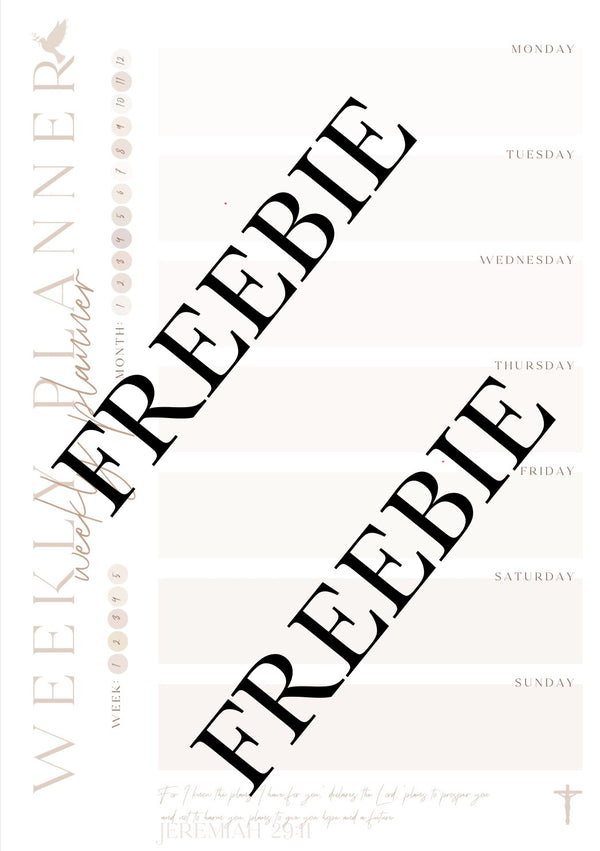 Freebie - Weekly Planner – Surrender Gifts