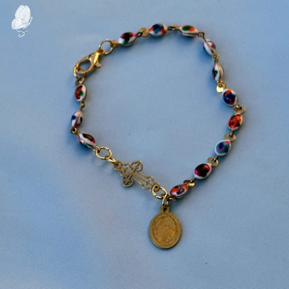 Colourful Enamel Rosary Bracelets – Surrender Gifts